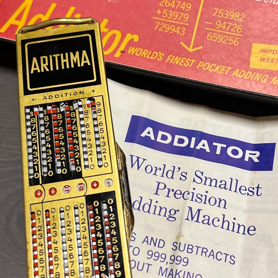 Vintage Adding Machine Addiator Handheld - Etsy