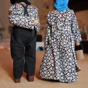 Vintage Folk Art Granny and Pappy Dolls - Etsy