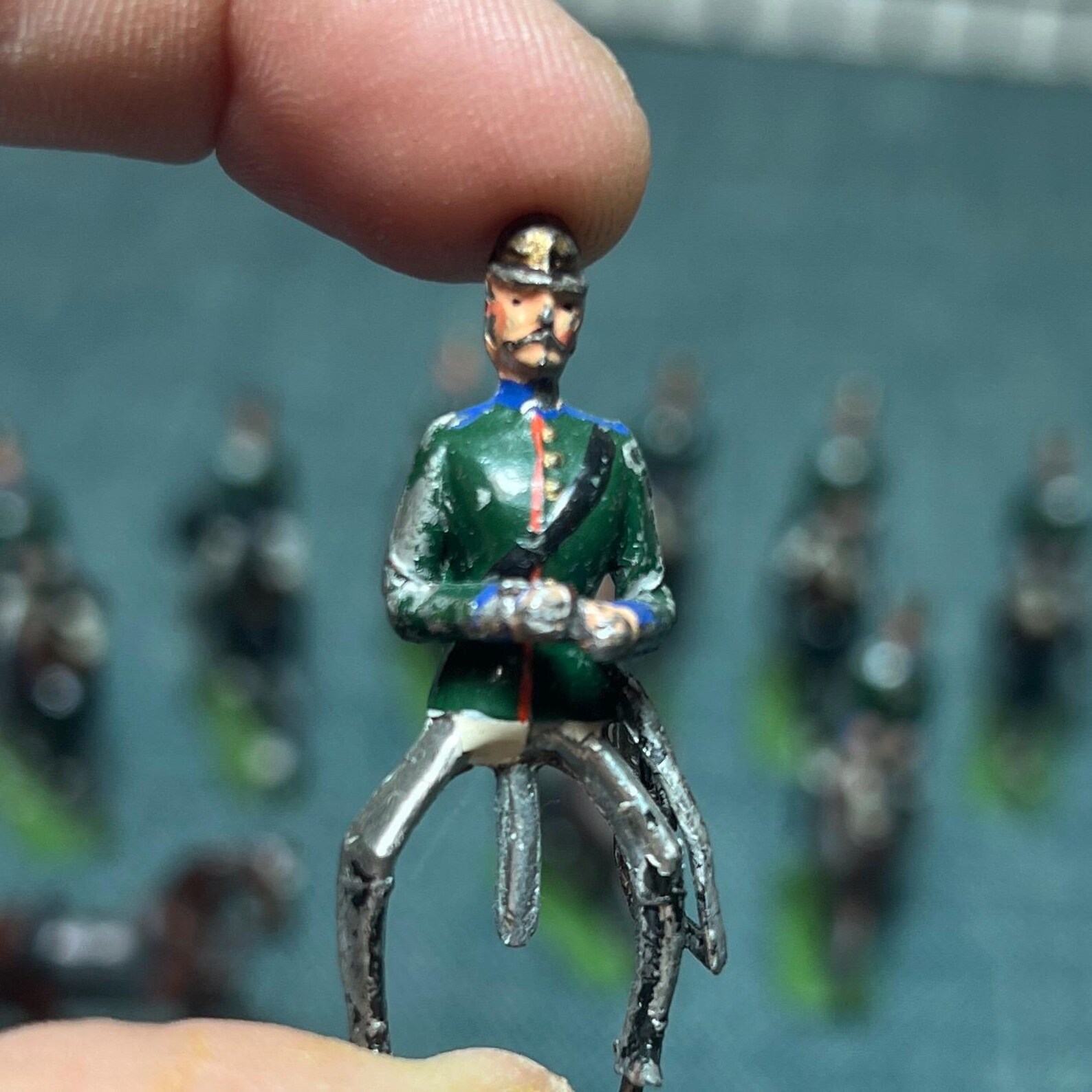 Antique HEYDE/OTH Lead Toy Military German Imperial Calvary - Green - 9 ...