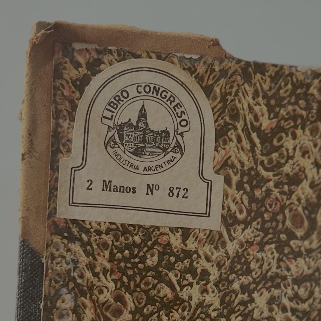 Vintage Argentinian Ledger Blank Book - Dusty and Crusty Old Cover ...