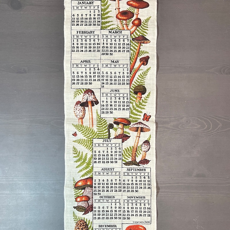 2026 Linen Calendar Towel - Etsy