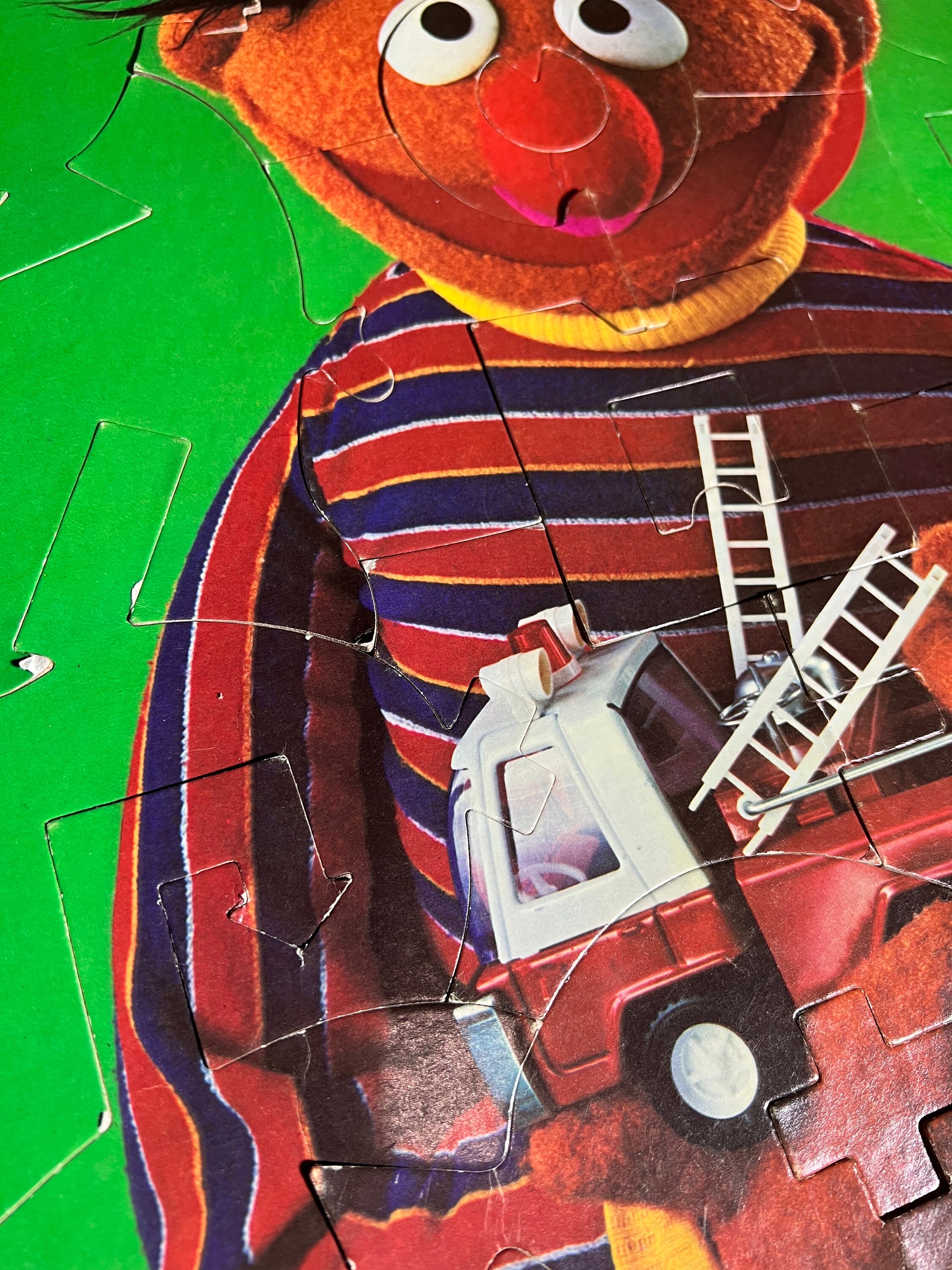 Vintage Sesame Street the Muppets Fireman ERNIE ! 24 Piece Puzzle. - Etsy