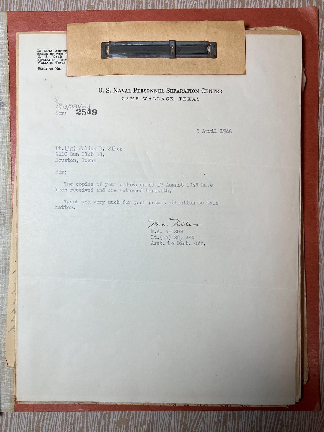 Vintage Folder of Handwritten and Typed 1940’s US Naval Documents for ...