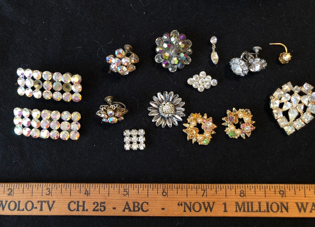 How Sparkly? so Sparkly! -- Rhinestone Jewelry Lot #11 - Etsy