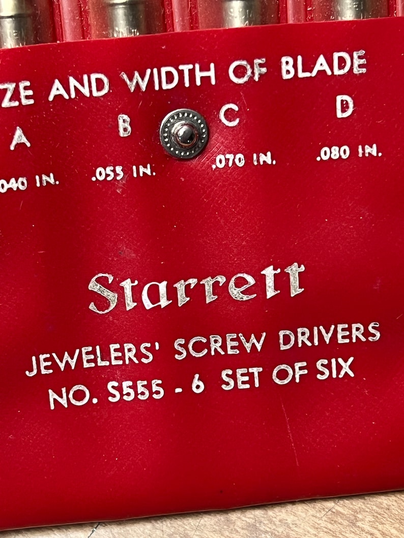 Vintage Starrett Jewelers Screw Drivers No.s555 - Etsy