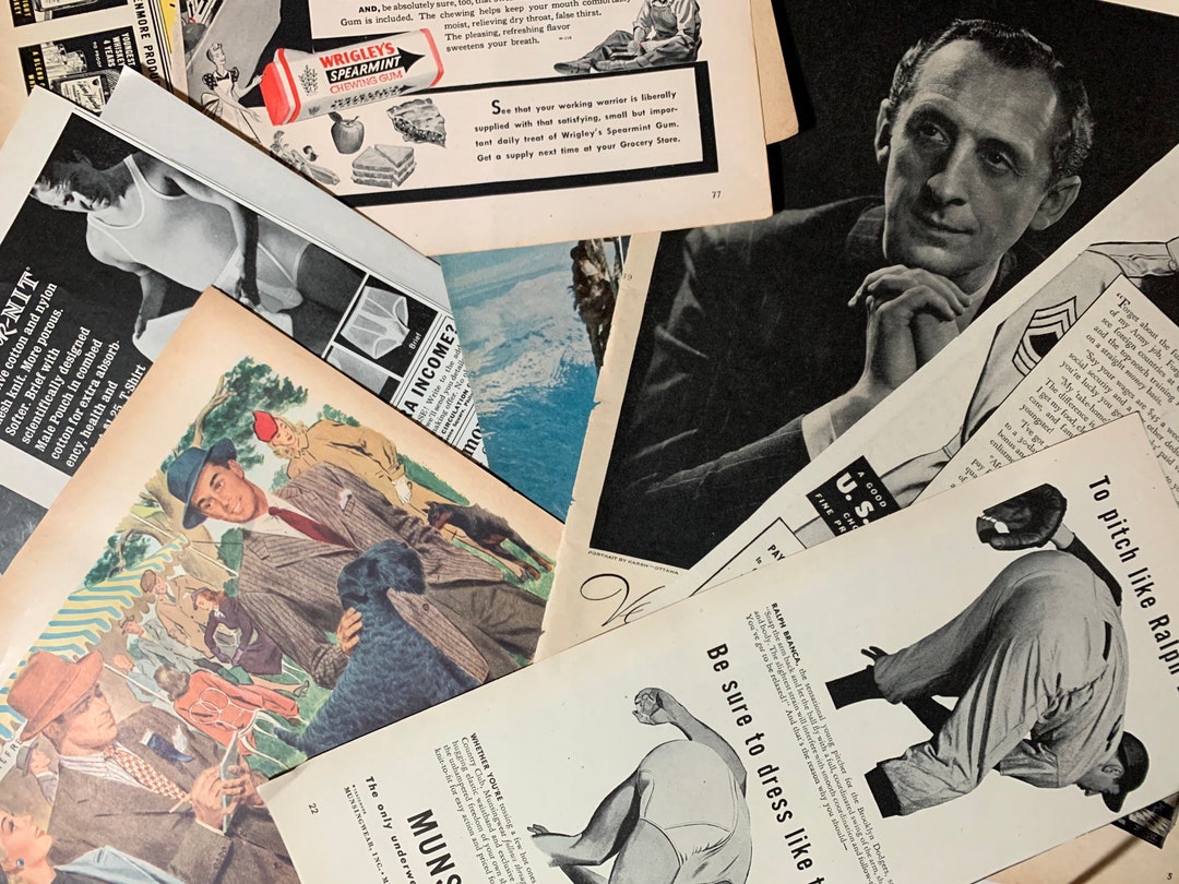 Vintage Dad Magazine Ad Lot 12 Pieces Men Collage Crafting - Etsy