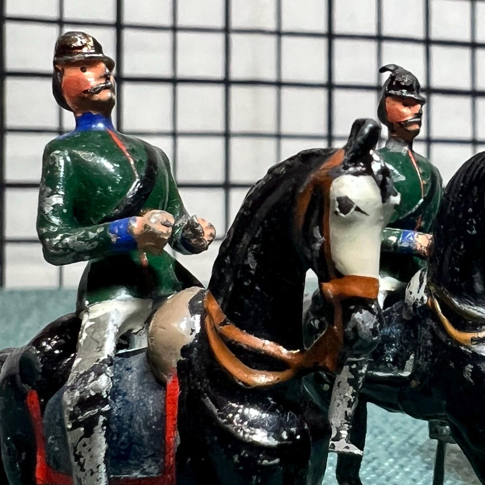 Antique HEYDE/OTH Lead Toy Military German Imperial Calvary - Green - 9 ...