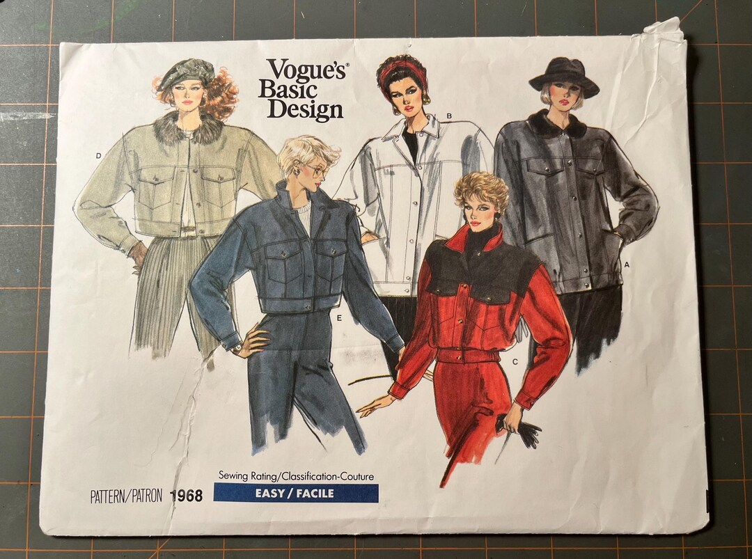 Vogue's Basic Design Bomber, Barn Jacket, Shacket 1968 -- Size 14 - Etsy