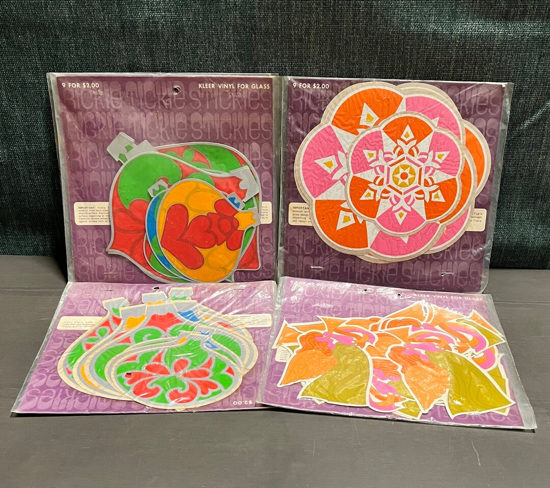 Vintage 1968 Ricky Ticky Stickies Holiday Window Clings - Etsy