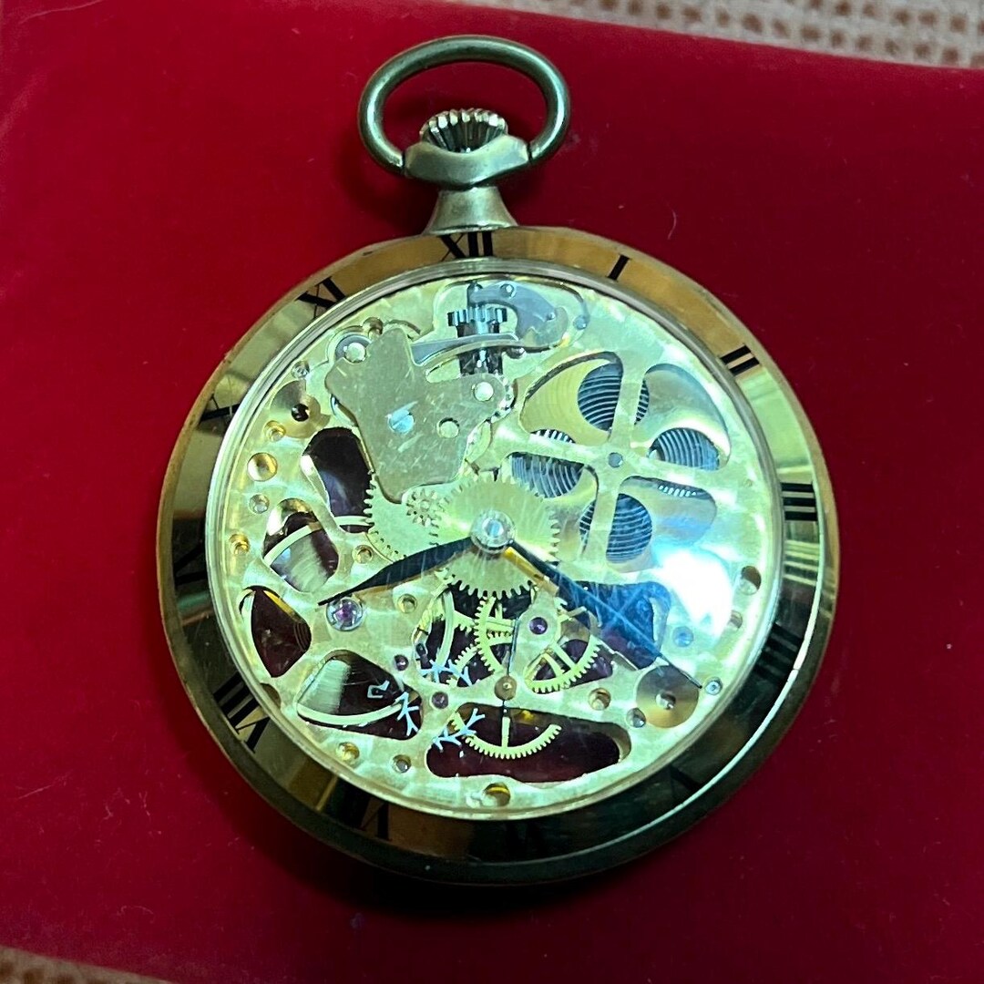 Vintage Arnex 17j Hand Wind Skeleton Pocket Watch - See Through Watch ...