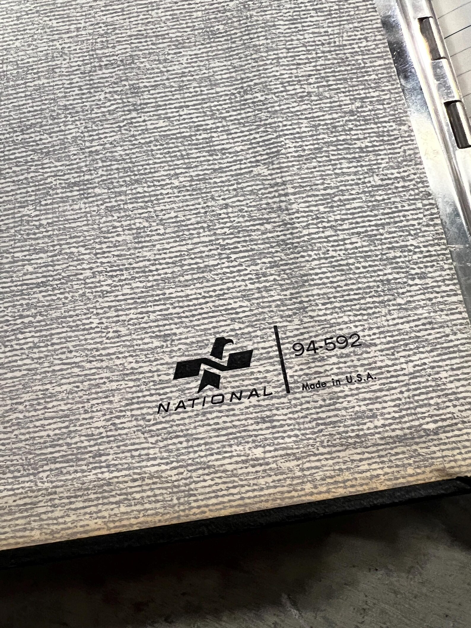 Vintage 11.5 X 18 National 94-592 Top Lock Loose Leaf Fabric Covered ...