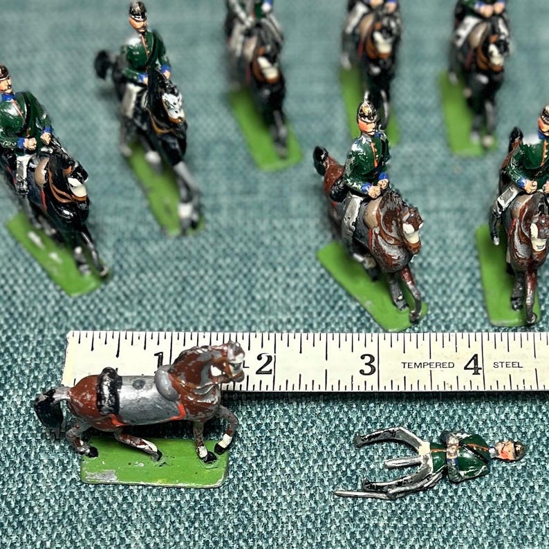 Antique HEYDE/OTH Lead Toy Military German Imperial Calvary - Green - 9 ...