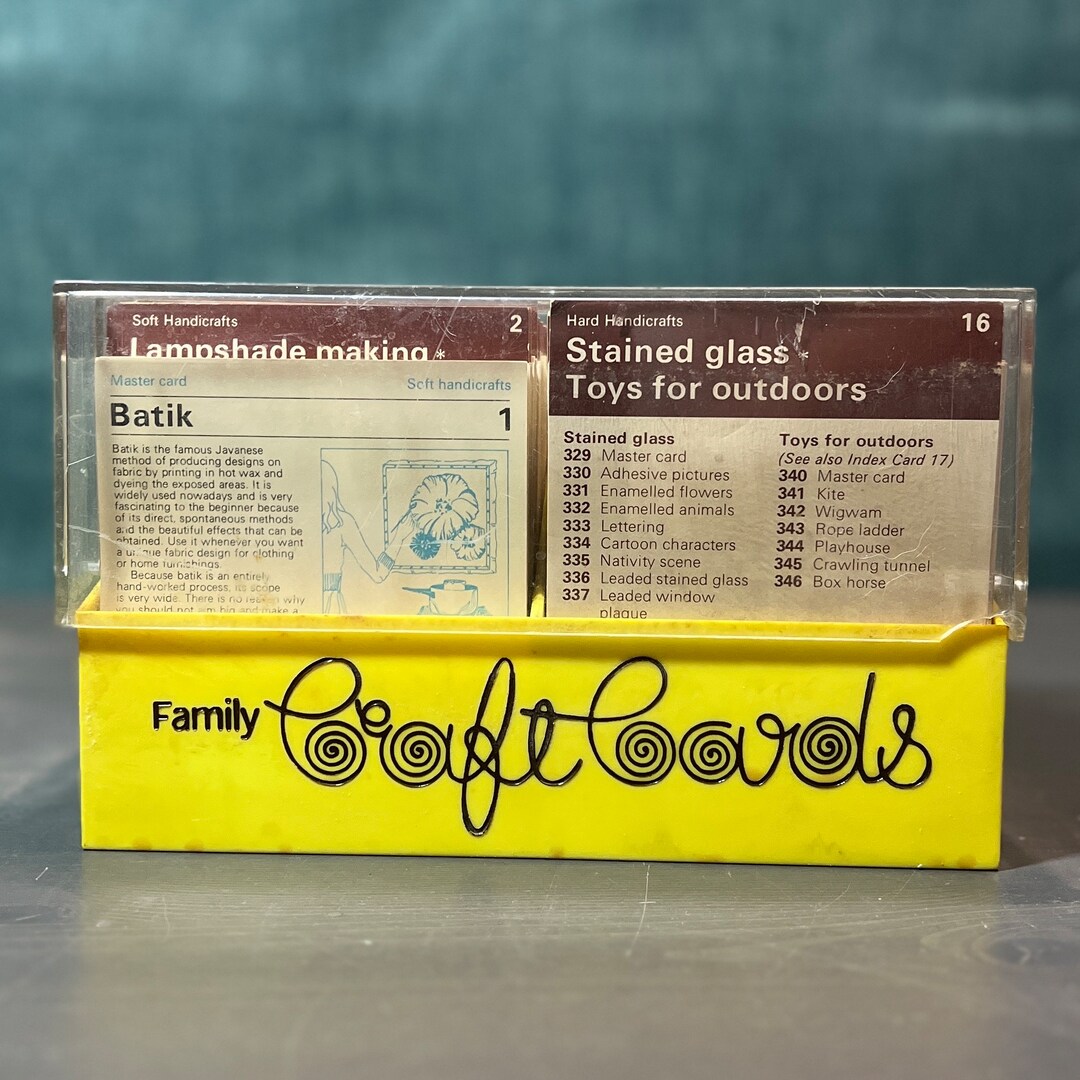 Vintage Family Craft Cards Box Set. 1975, Craft, DIY, Inspiration ...