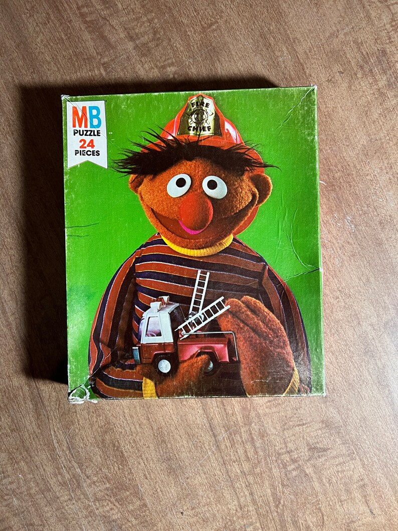 Vintage Sesame Street the Muppets Fireman ERNIE 24 Piece Puzzle. - Etsy