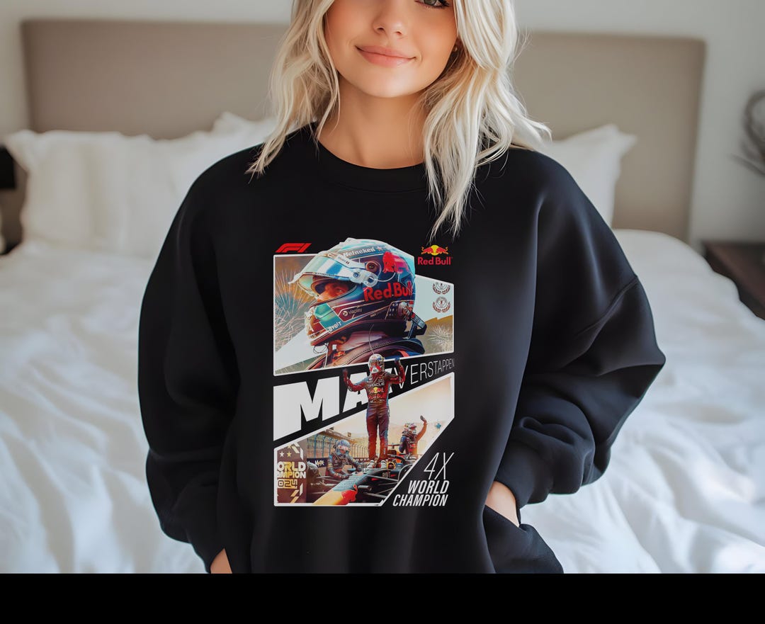 Max Verstappen Collage Hoodie, World Champion Racing Tee, Red Bull ...