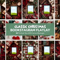 20 Cozy Christmas Flat Lay Mockup Bundle | Digital Background Mock up ...