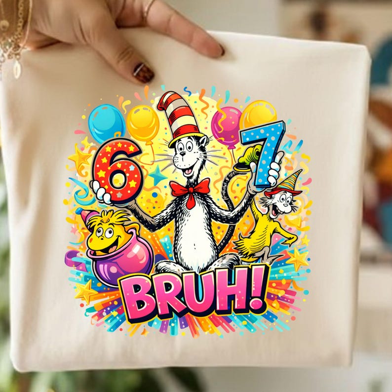 Dr Seuss 6 7 PNG | Cat in the Hat Retro Design | Read Across America ...