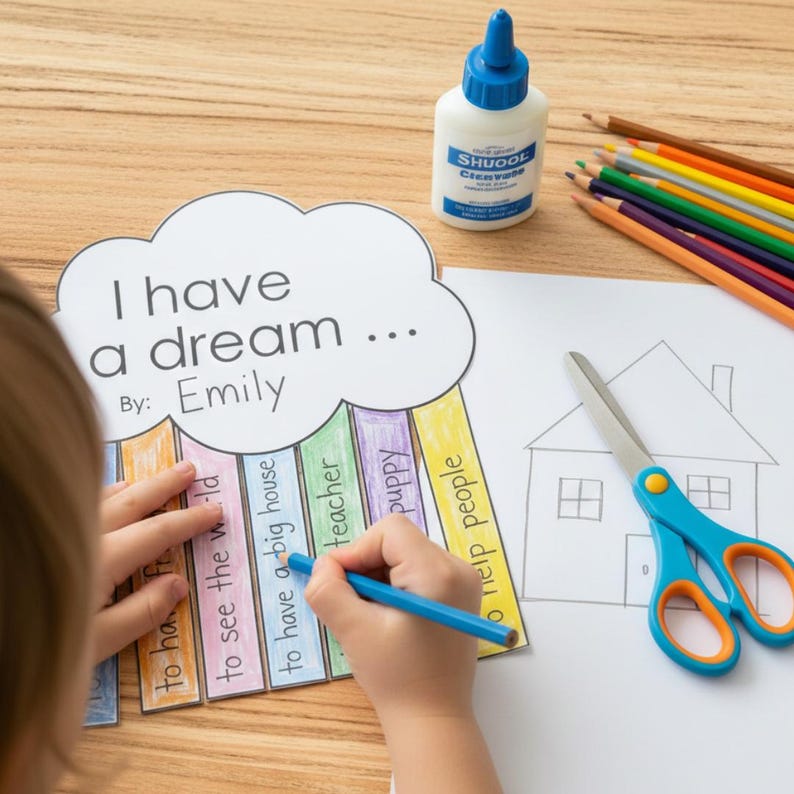 MLK Martin Luther King Jr. Day Craft | Printable Bulletin Board | I ...