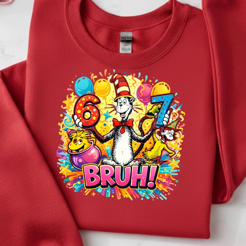 Dr Seuss 6 7 PNG | Cat in the Hat Retro Design | Read Across America ...