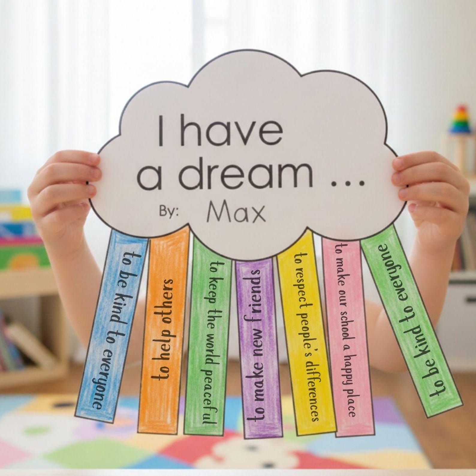 MLK Martin Luther King Jr. Day Craft | Printable Bulletin Board | I ...