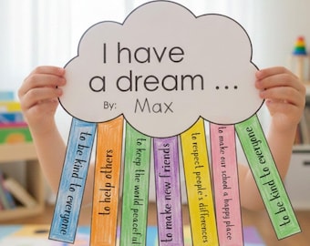 MLK Martin Luther King Jr. Day Craft | Printable Bulletin Board | I ...