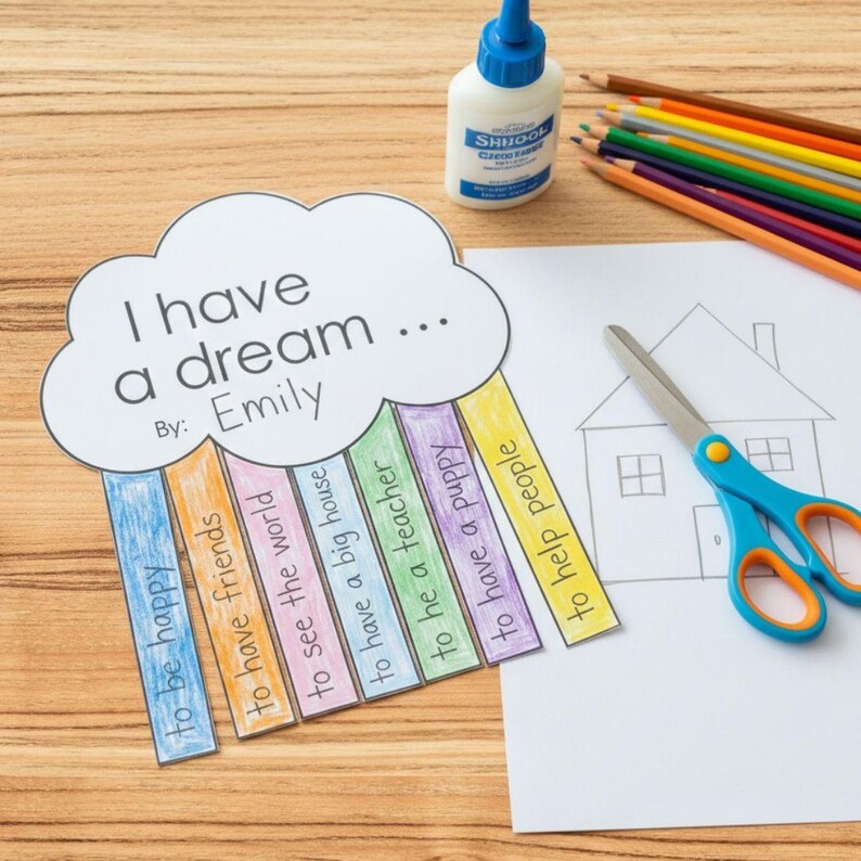 MLK Martin Luther King Jr. Day Craft | Printable Bulletin Board | I ...