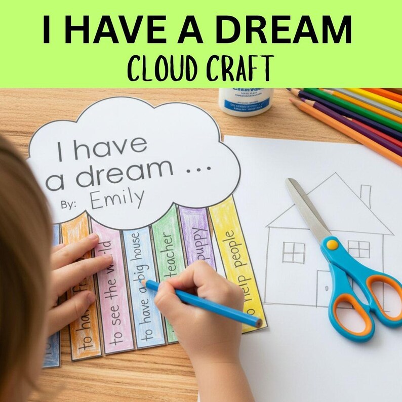 MLK Martin Luther King Jr. Day Craft | Printable Bulletin Board | I ...