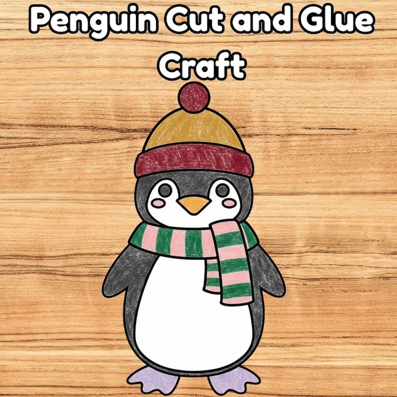 Penguin Cut and Glue Craft | Cut & Glue Winter Activity for Kids ...
