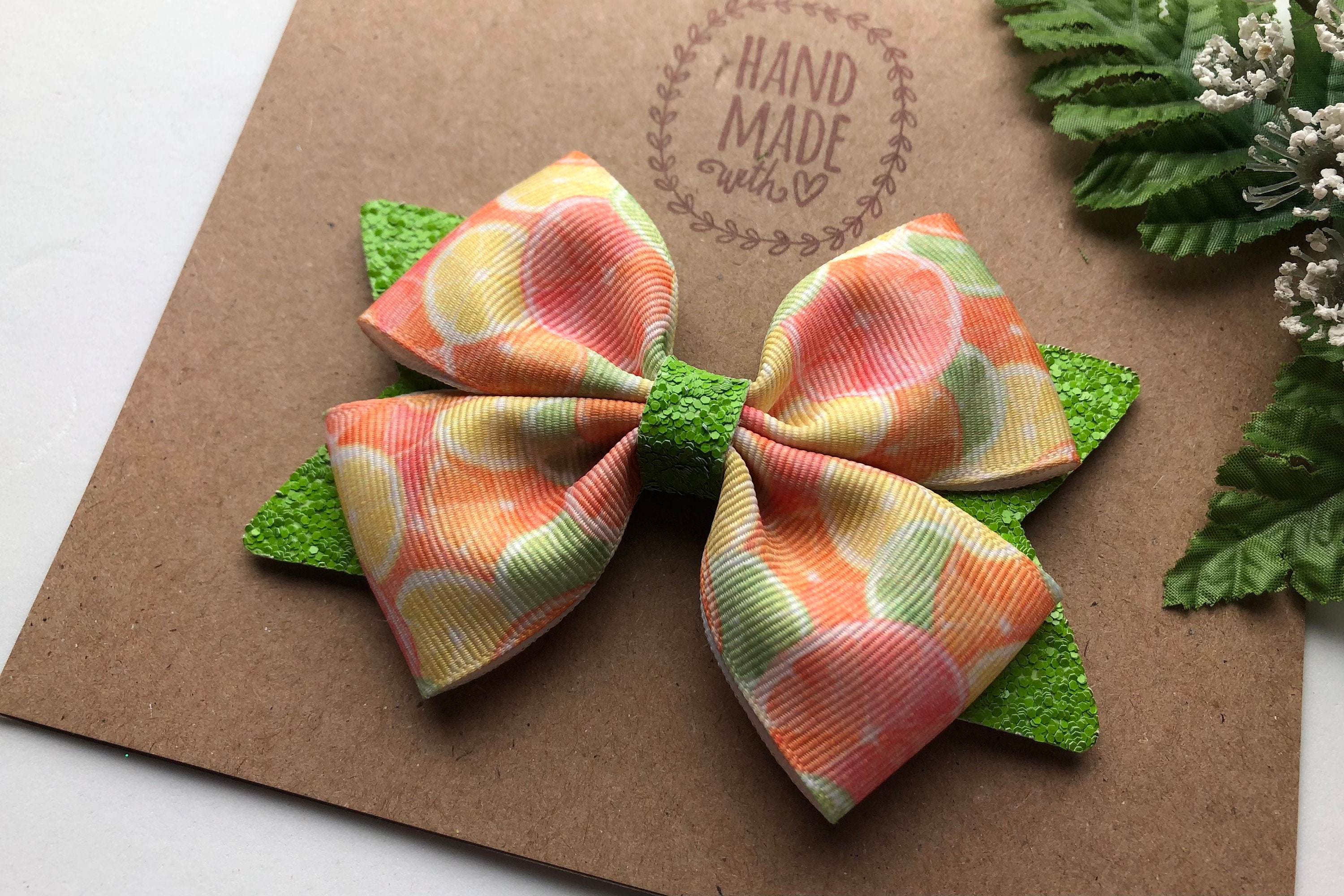Citrus Hair Bow Fruit Slice Hair Bow Orange Hair Bow - Etsy UK