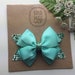 Aqua Hair Bow Aqua Hair Clip Aqua Glitter Hair Bow - Etsy