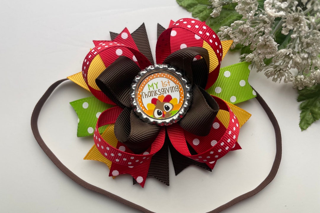 First Thanksgiving Turkey Headband My 1st Thanksgiving Hair - Etsy