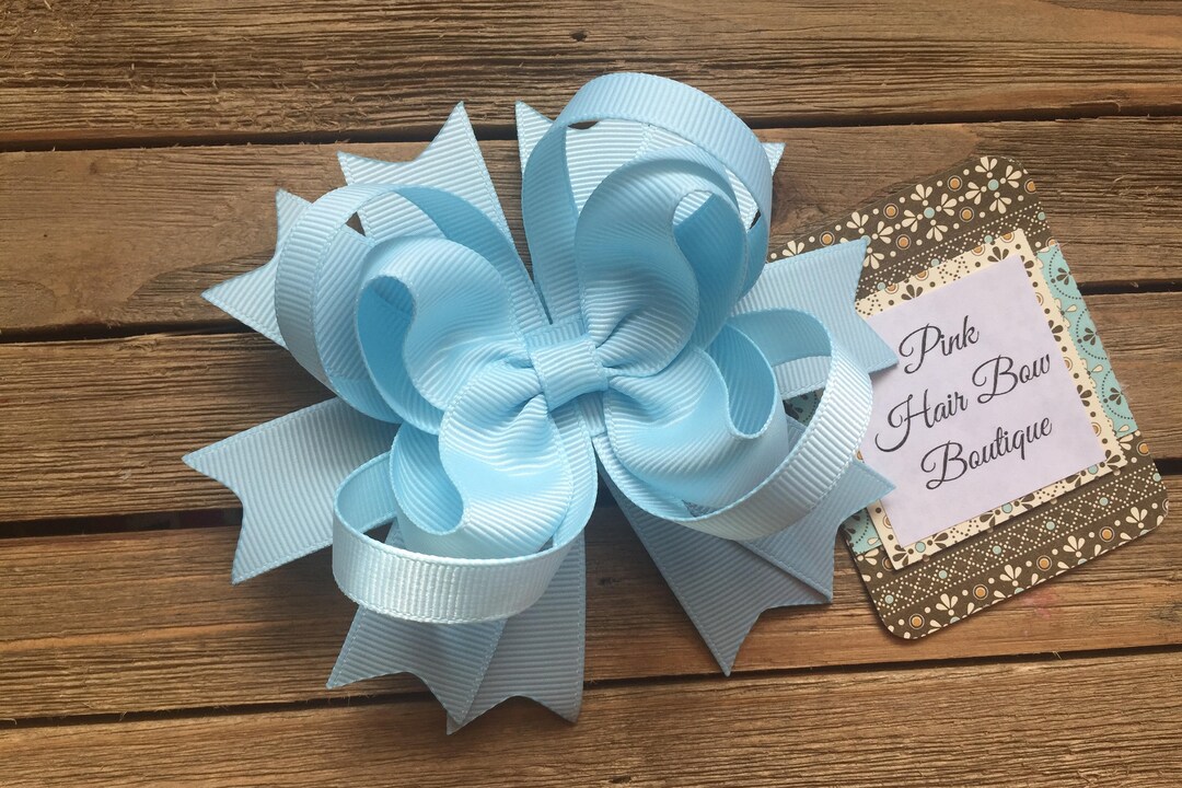 Baby Blue Hair Bow Light Blue Hair Bow Light Blue Hair - Etsy