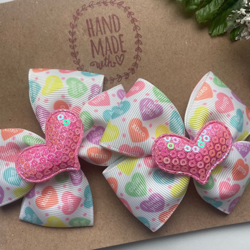 Valentine Hair Bows - Etsy