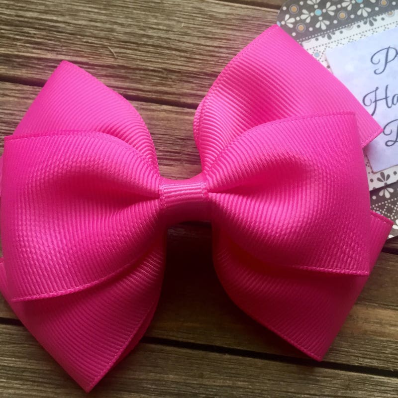 Pink Hair Bow - Etsy