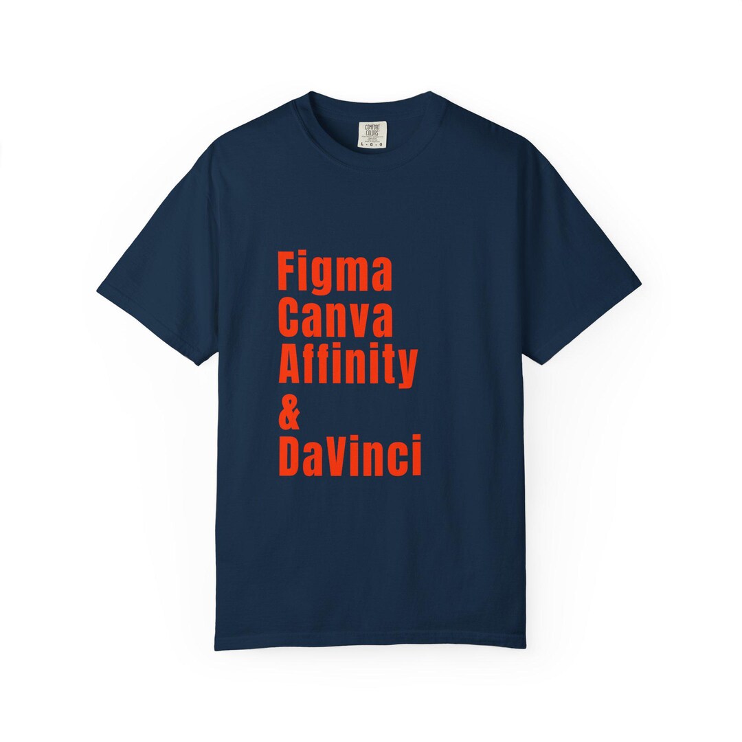 Figma Canva Affinity & Davinci T-shirt | Graphic Designer Typography ...