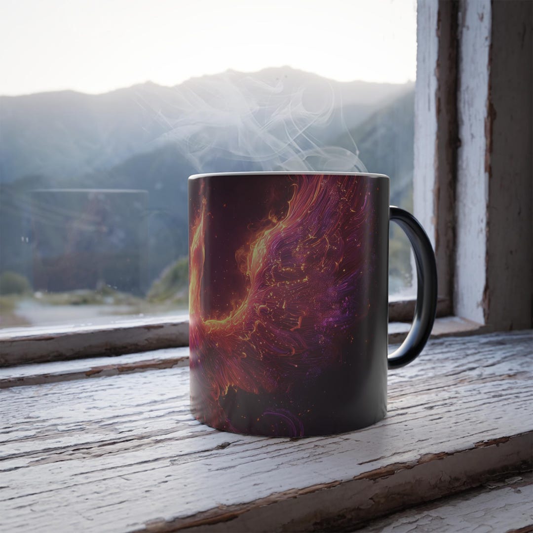 Color Changing Phoenix Mug, Heat Sensitive Firebird Coffee Cup - Etsy