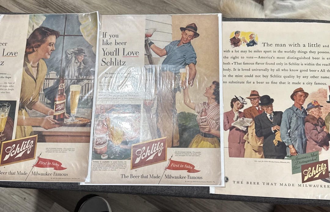 Schlitz Beer Promotes the Right to Vote Vintage Print Magazine Ads - Etsy