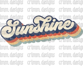 Retro Sunshine Sublimation Design Download | Etsy