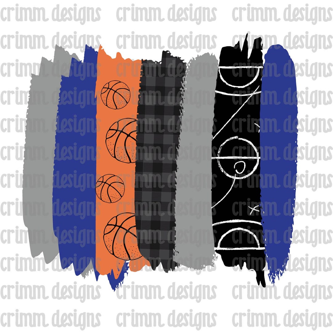 Blank Basketball Brush Strokes Sublimation Design Download - Etsy