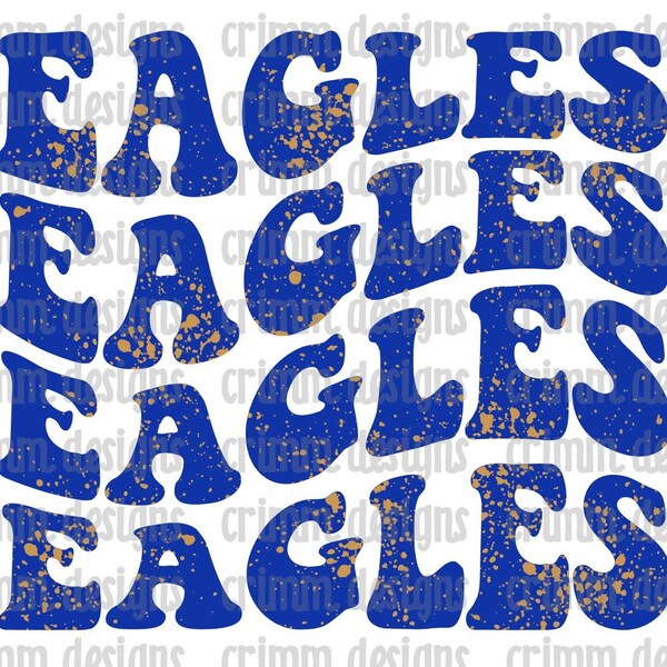 Blue & Gold Eagles Png - Etsy