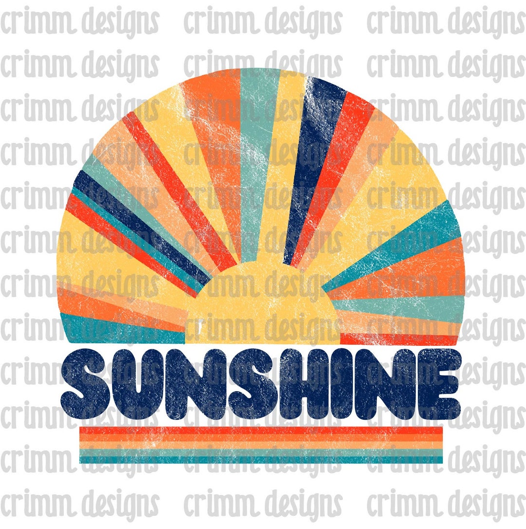 Retro Sunshine Sublimation Design Download - Etsy