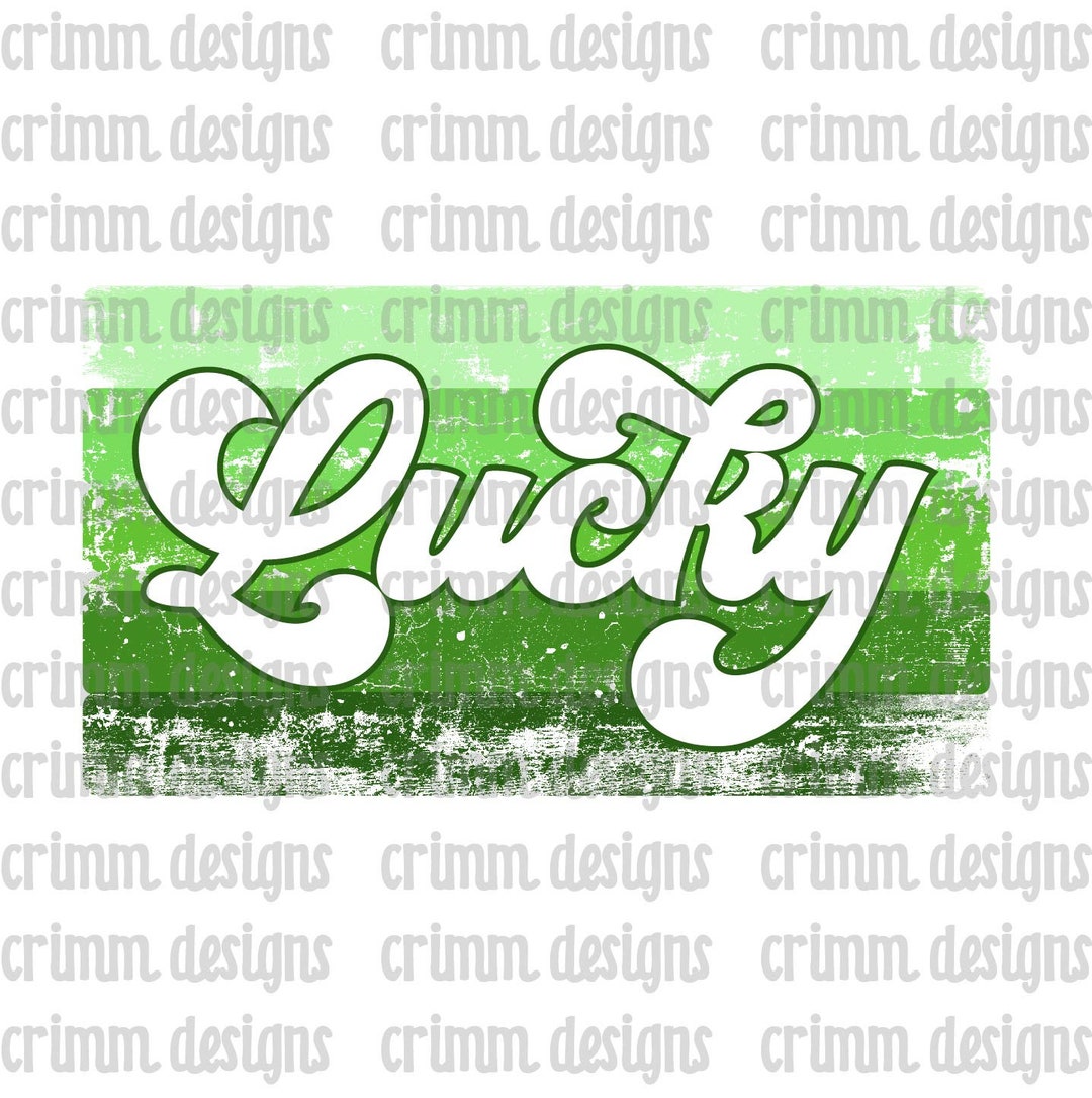 Lucky Retro Striped Background Sublimation Design Download - Etsy