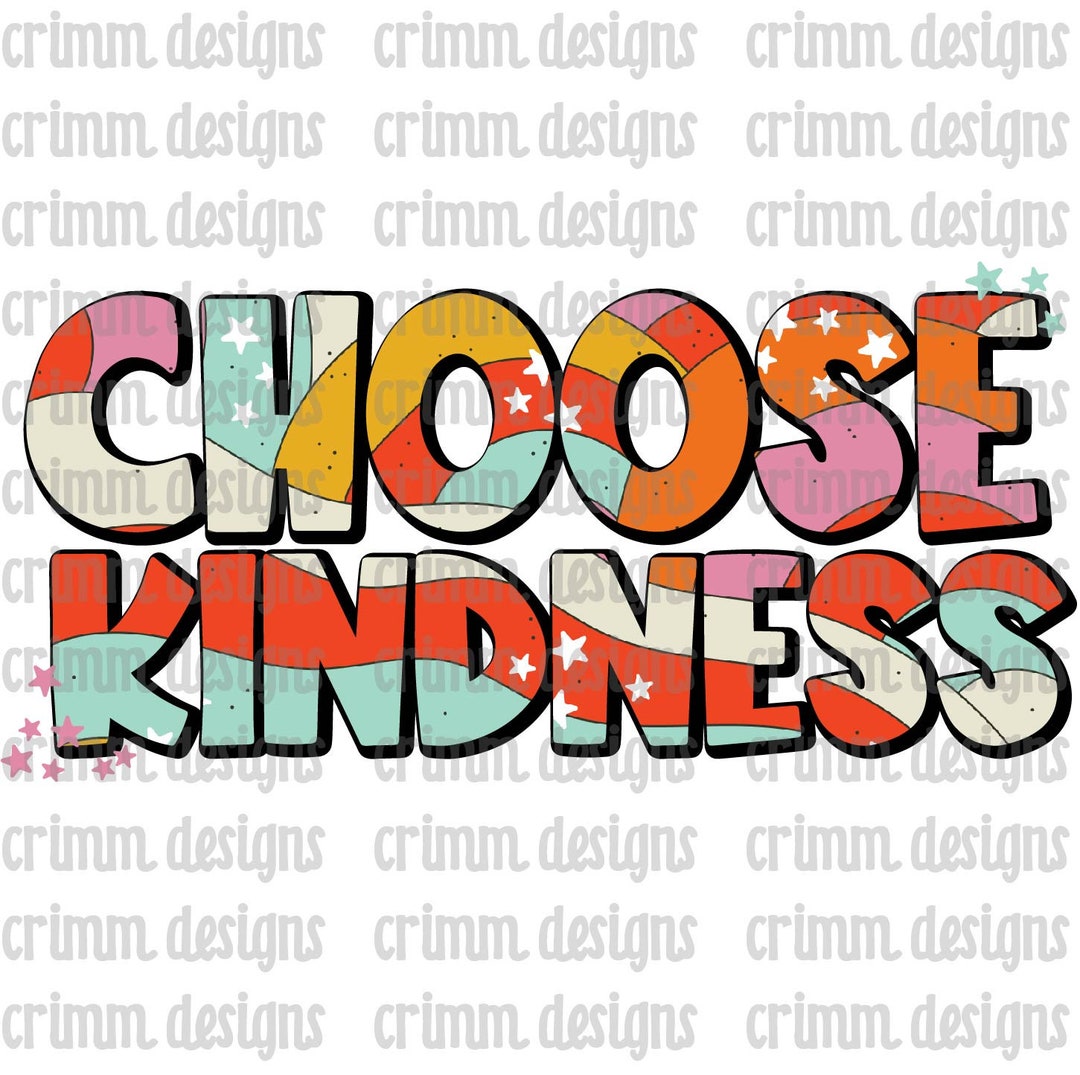 Retro Choose Kindness Vintage Sublimation Design Digital Download - Etsy