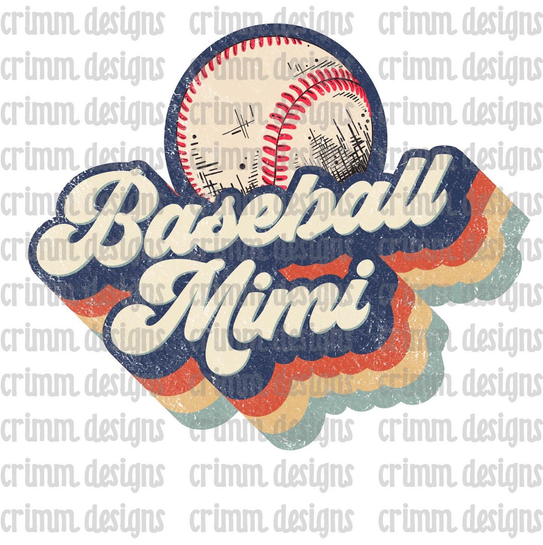 Retro Baseball Mimi Sublimation Design Download - Etsy