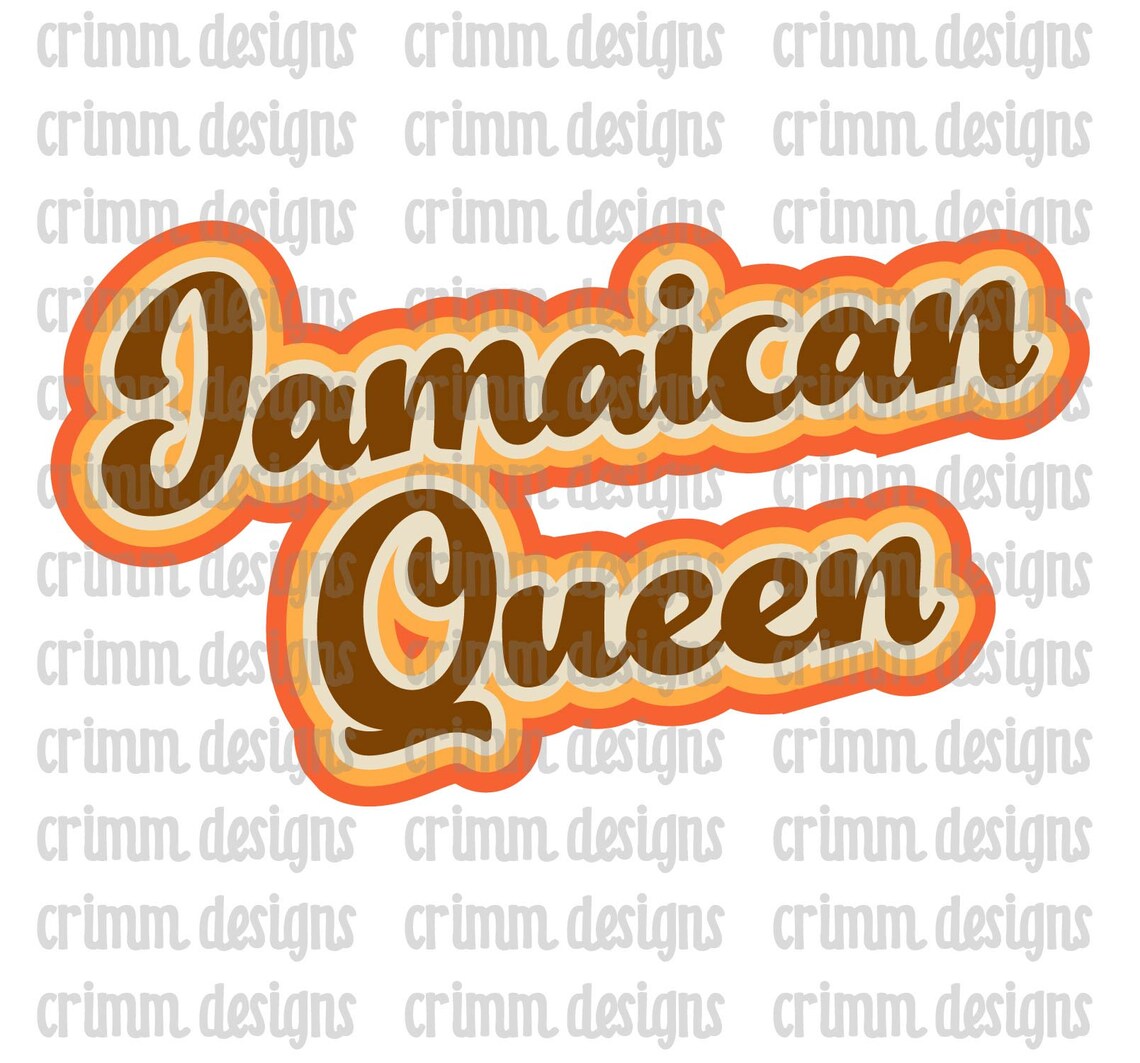 Retro Jamaican Queen Sublimation Design Download - Etsy