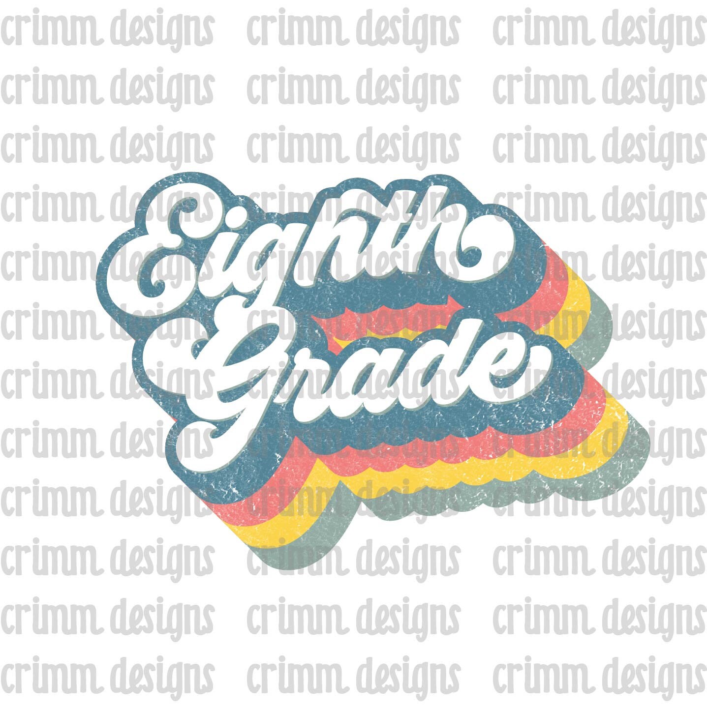 Retro Eighth Grade Back to School Sublimation Design Download - Etsy