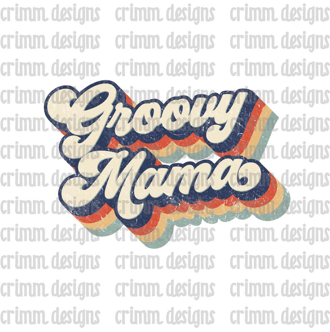 Retro Groovy Mama Sublimation Design Download - Etsy