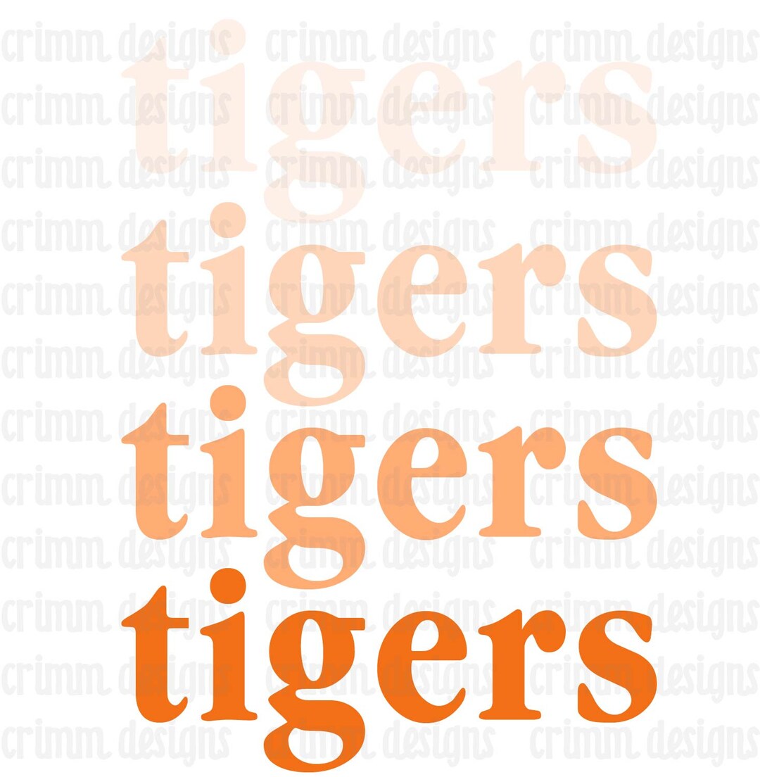 Tigers Fade Sublimation Design Download - Etsy