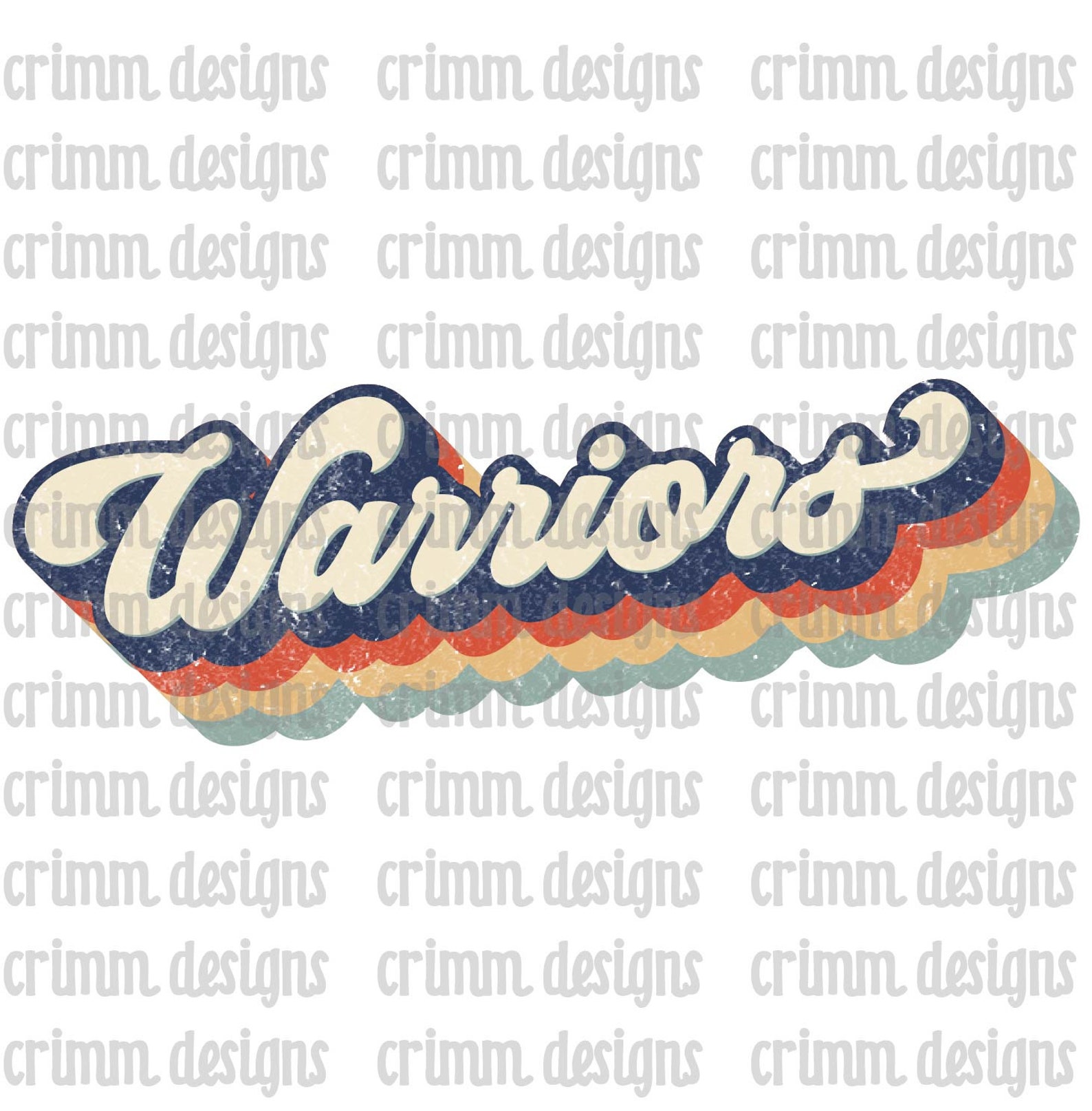 Retro Warriors Sublimation Design Download - Etsy