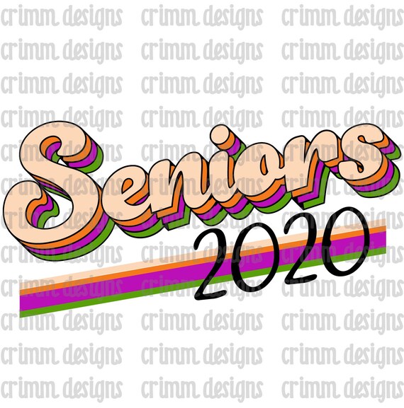 Retro Seniors 2020 Sublimation Design Download | Etsy